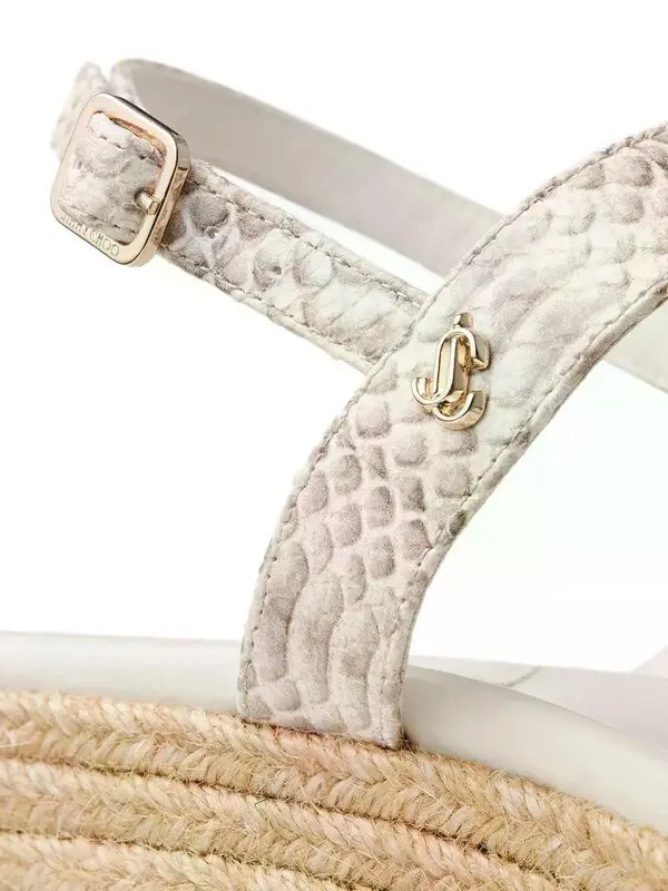 JIMMY CHOO 60mm Theia Espadrilles - Neutrals