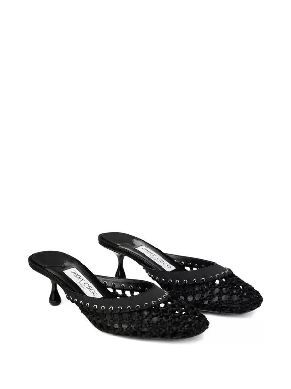 JIMMY CHOO 50mm Pixie Mules - Black