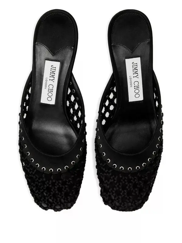 JIMMY CHOO 50mm Pixie Mules - Black