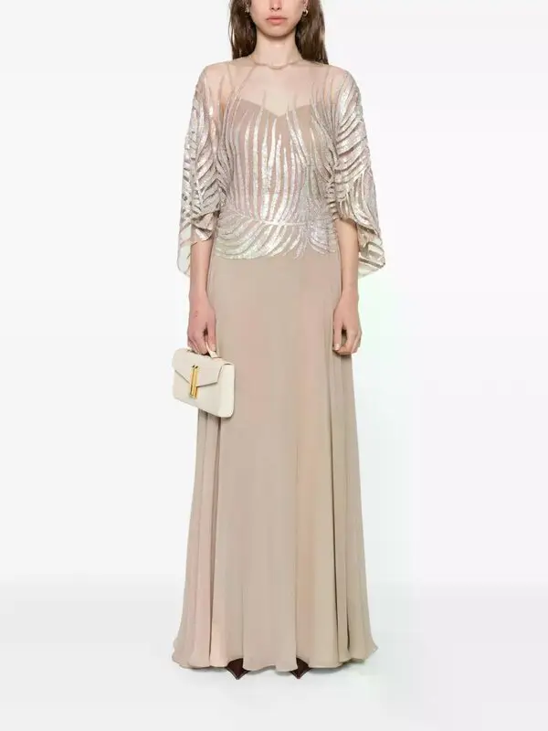 Elie Saab Embroidered Maxi Dress