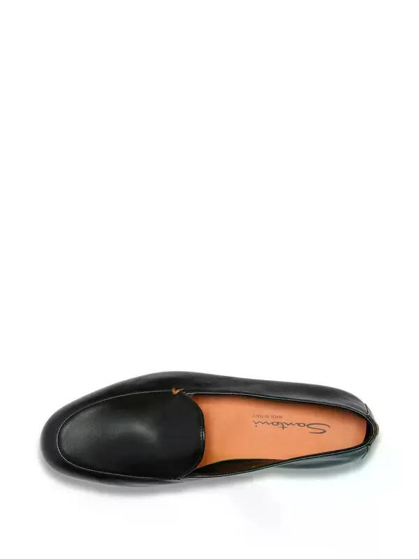 Santoni Leather Loafers - Black