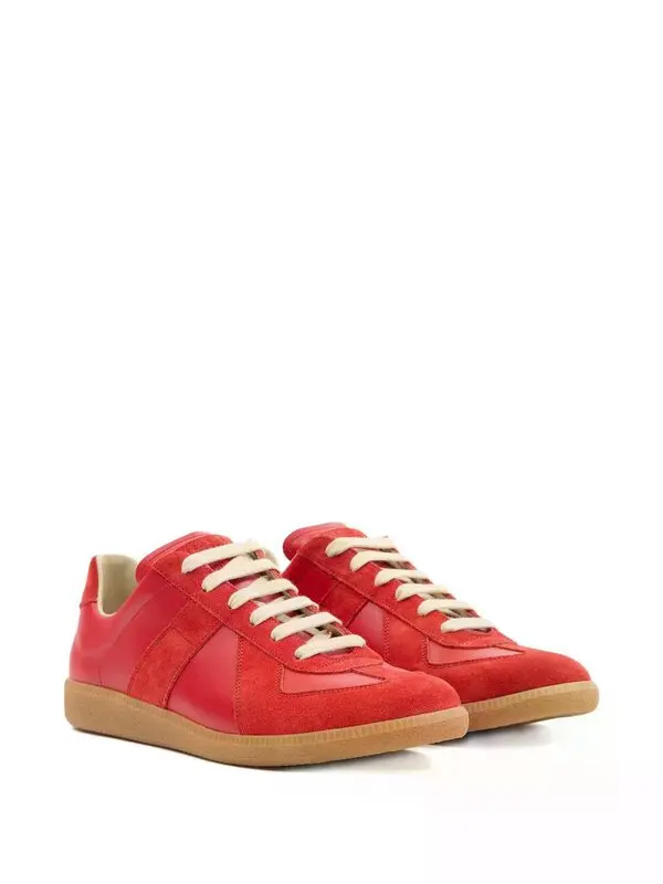 MAISON MARGIELA Replica Lace Up Sneakers - Red