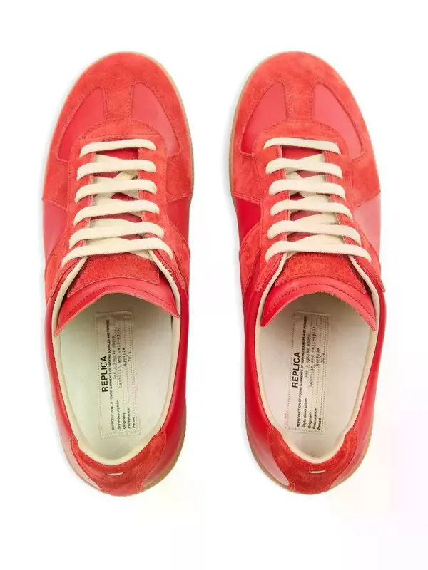 MAISON MARGIELA Replica Lace Up Sneakers - Red