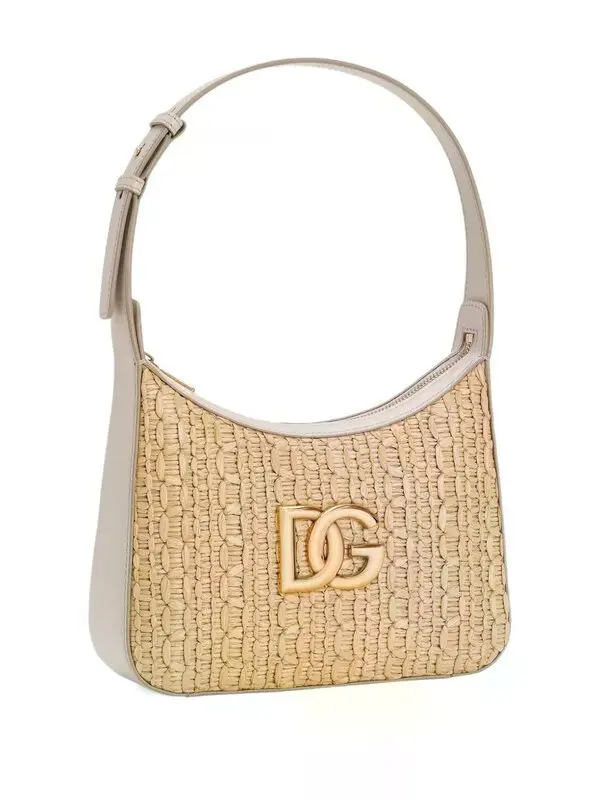Dolce & Gabbana Rafia Crochet Shoulder Bag - Neutrals
