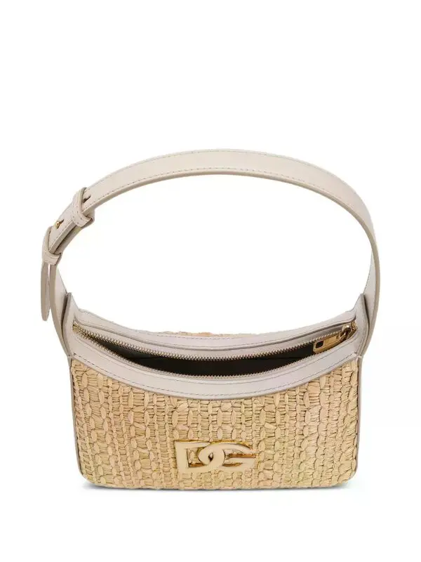 Dolce & Gabbana Rafia Crochet Shoulder Bag - Neutrals