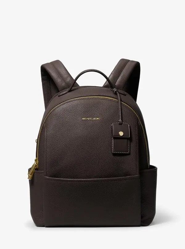 Michael Kors Sable Medium Pebbled Leather Backpack - Brown