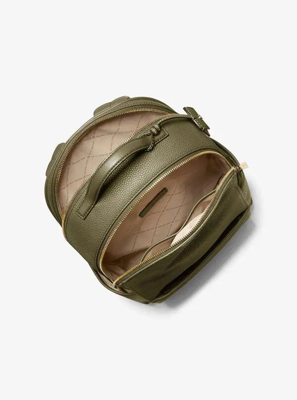 Michael Kors Sable Medium Pebbled Leather Backpack - Green