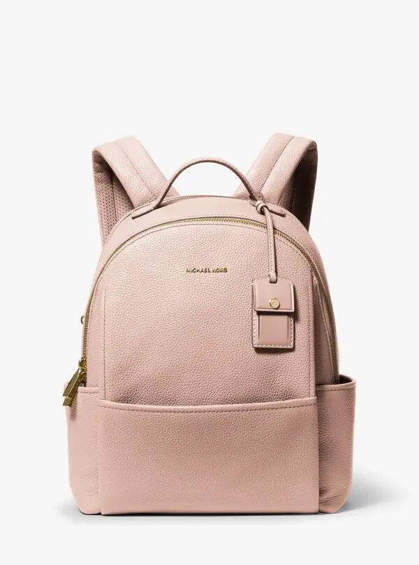 Michael Kors Sable Medium Pebbled Leather Backpack - Pink