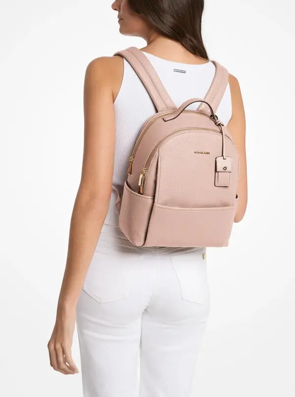 Michael Kors Sable Medium Pebbled Leather Backpack - Pink