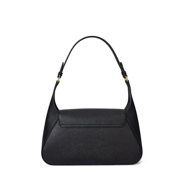 Ralph Lauren Crosshatch Medium Schylar Shoulder Bag - Black