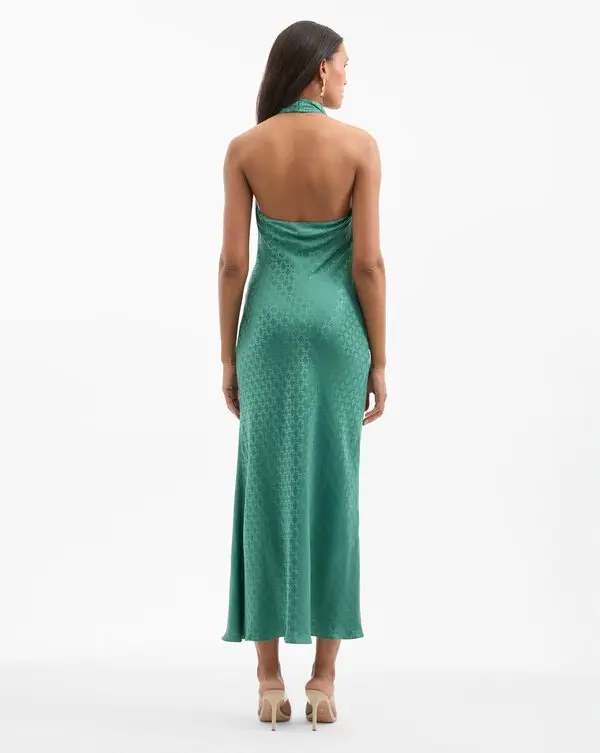 Veronica Beard Maggie Halter Maxi Dress - Clover