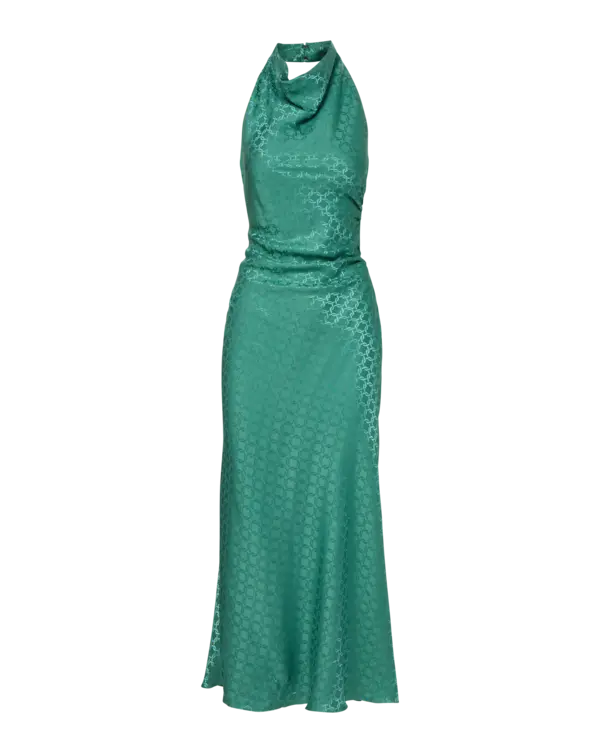 Veronica Beard Maggie Halter Maxi Dress - Clover