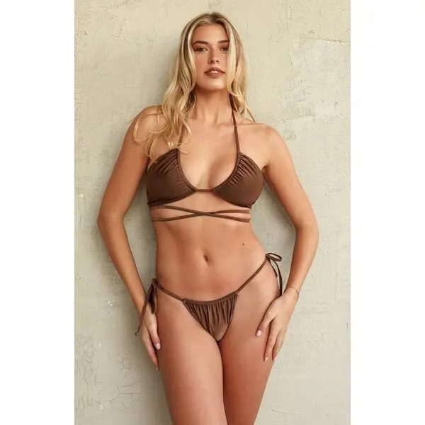 RIS-K Java Triangle Bikini Top - Mustang