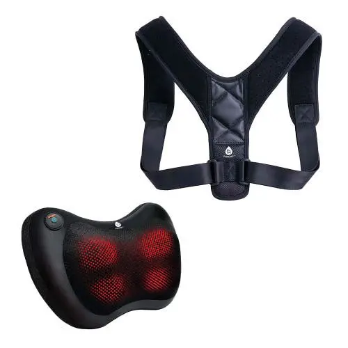 PURSONIC Shiatsu Neck Massager & Posture Corrector - Black