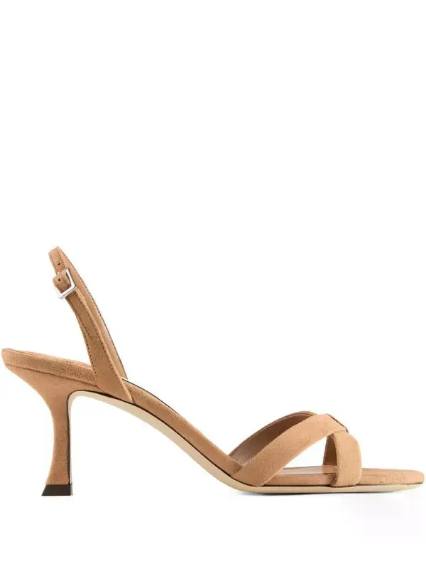 JIMMY CHOO 70mm Elsy Slingback Sandals - Brown