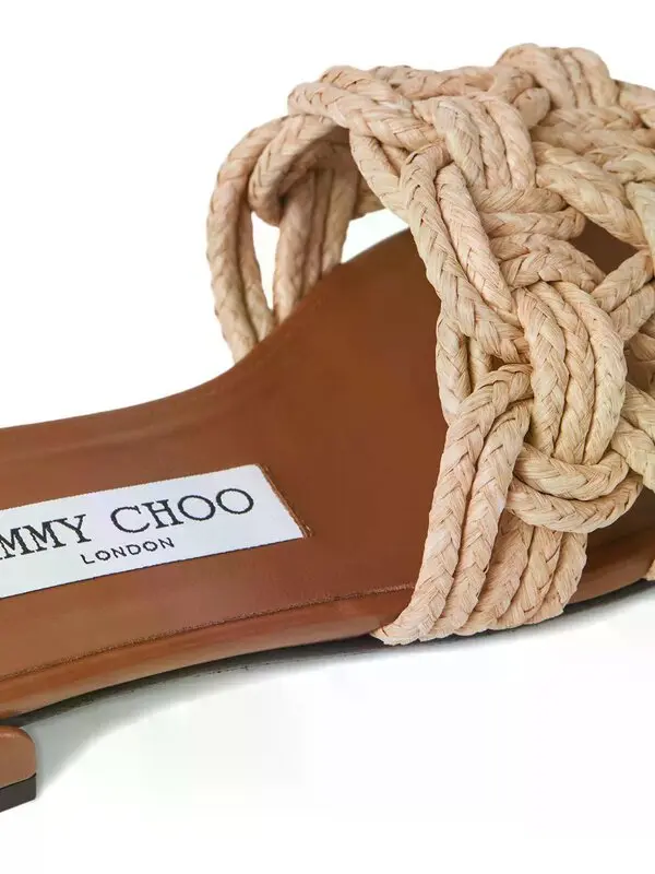 JIMMY CHOO Flat Sandals - Neutrals