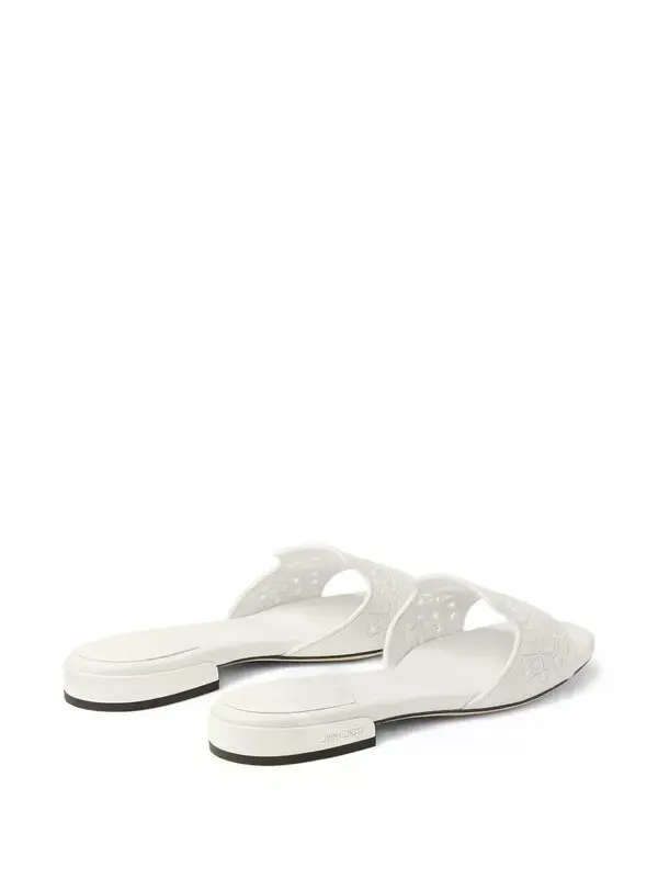 JIMMY CHOO Ariane Flat Sandals - White
