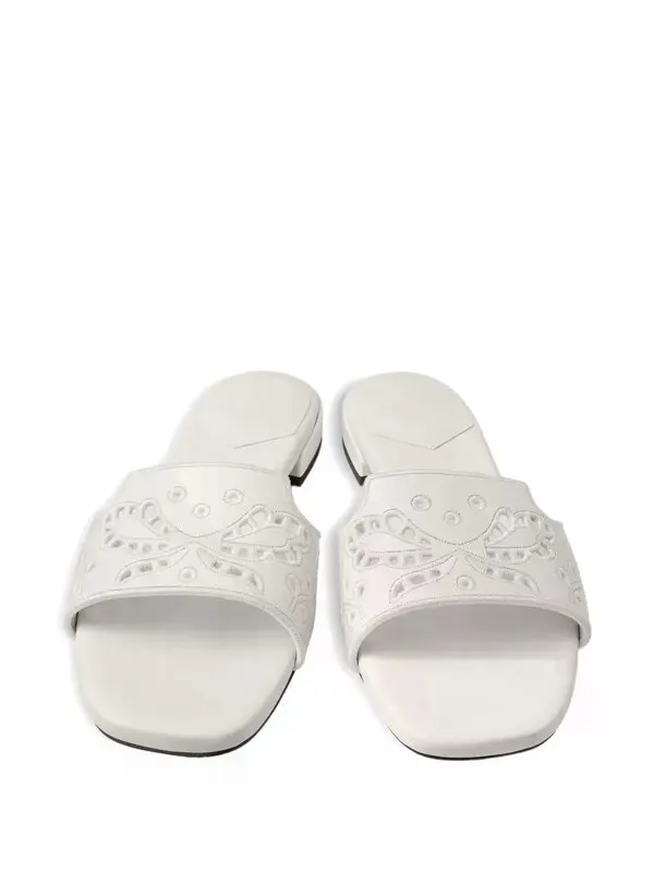 JIMMY CHOO Ariane Flat Sandals - White