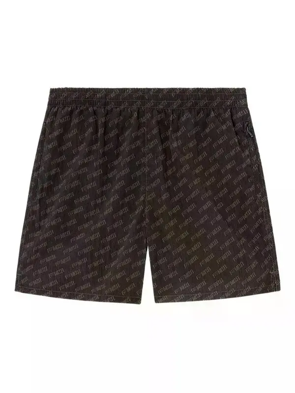 DIESEL Patterned Swim Shorts - Black