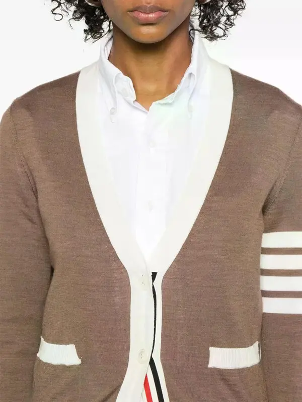 Thom Browne 4-bar Stripe Wool Cardigan