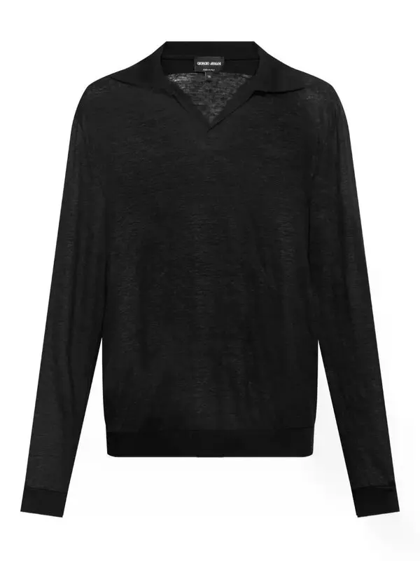 Giorgio Armani Fine-knit T-shirt - Black