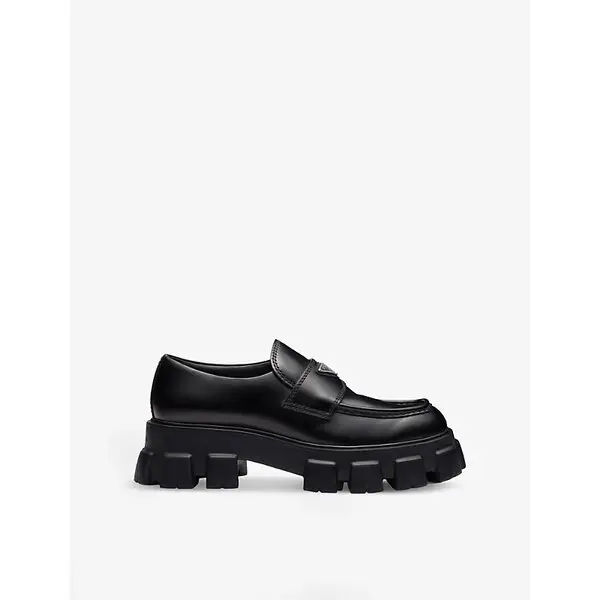 Prada Monolith Leather Loafers