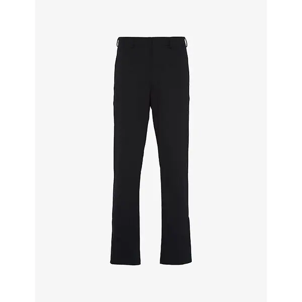Prada Logo-embellished Stretch-woven Trousers