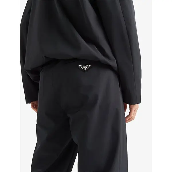 Prada Logo-embellished Stretch-woven Trousers
