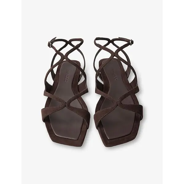 JIMMY CHOO Ayla Suede Sandals - Chocolate