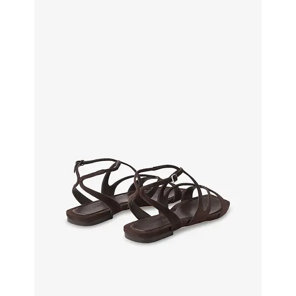 JIMMY CHOO Ayla Suede Sandals - Chocolate