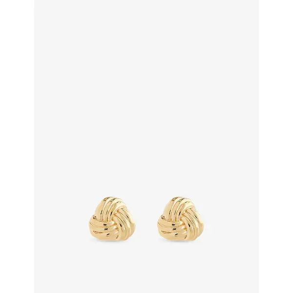 Bottega Veneta Knot Stud Earrings - Yellow Gold
