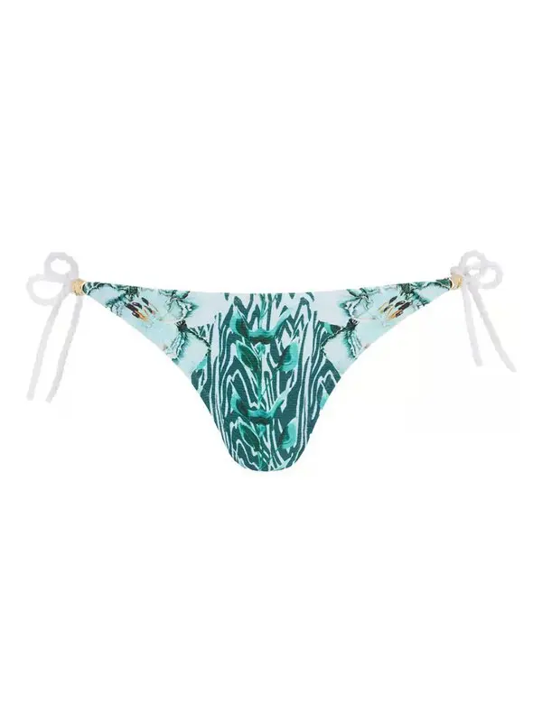 TEMPERLEY LONDON Liana Side-tie Bikini Bottom - Blue