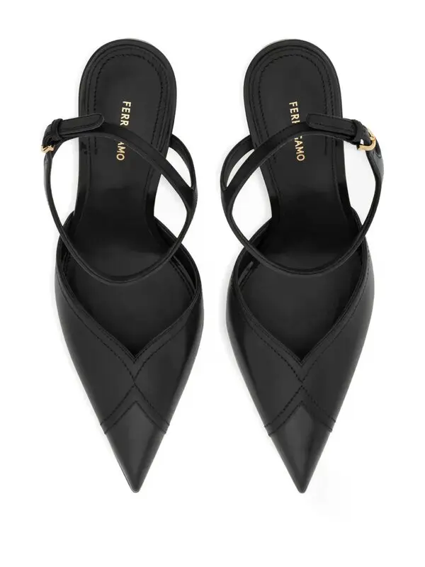 FERRAGAMO Pointed-toe Leather Pumps