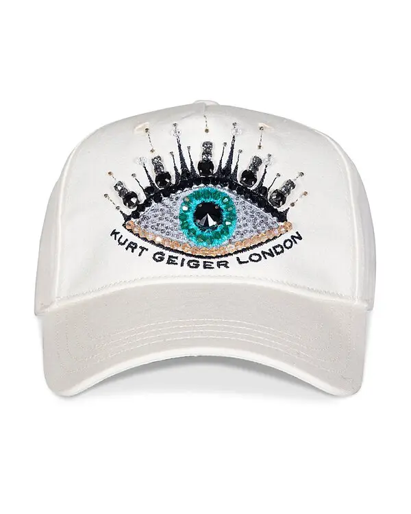 Kurt Geiger Evil Eye Baseball Cap - Bone
