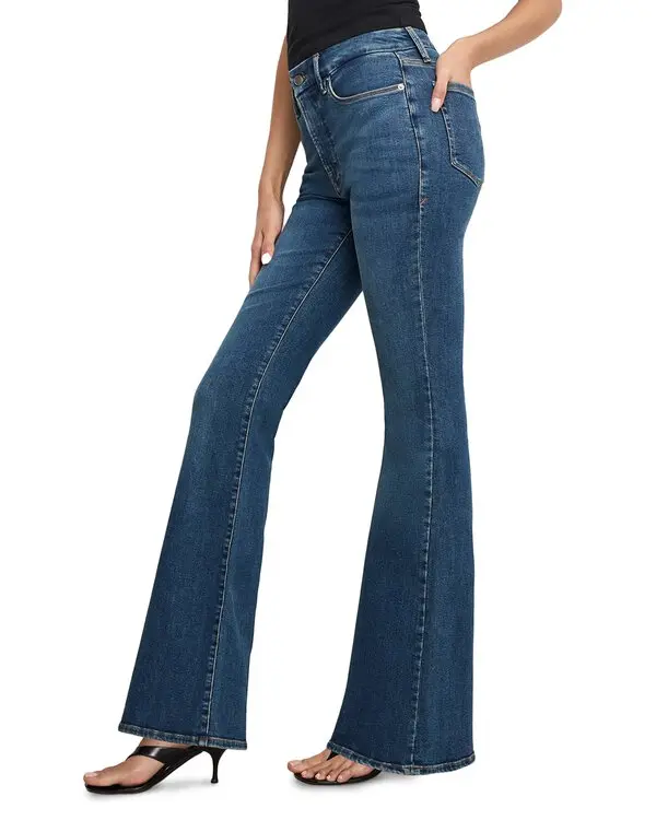 Good American Good Legs Flare Jeans - Blue