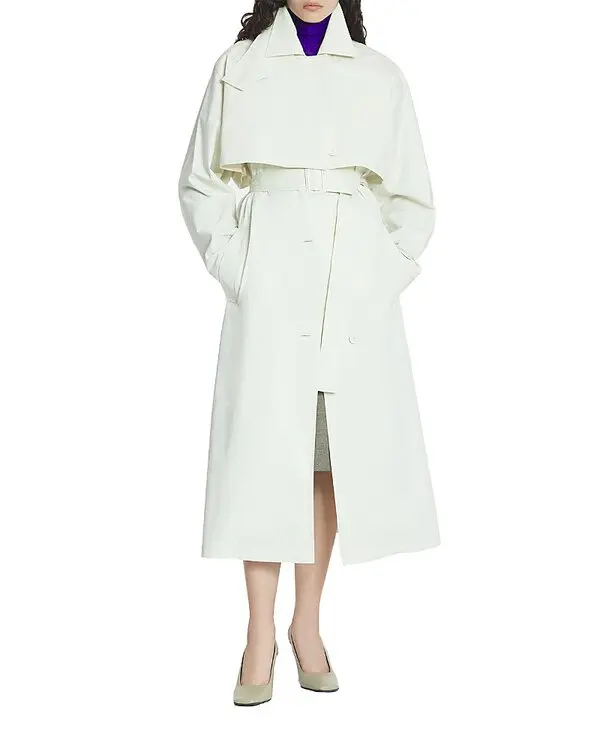 LANVIN Cotton Trench Coat - Off White.