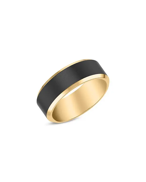 Bloomingdale'S Beveled Tungsten Band - Yellow/black