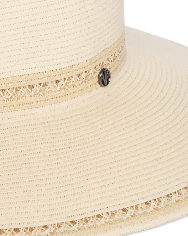 V. Fraas Woven Trim Wide Brim Sun Hat