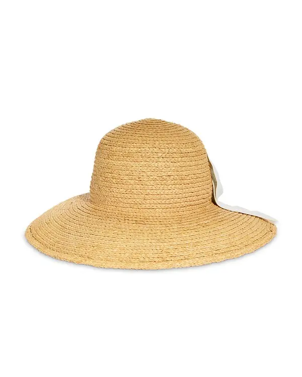 V. Fraas Wide Brim Cloche - Natural/white