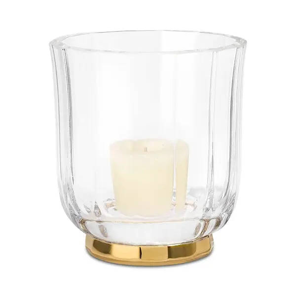 Aerin Delmara Votive Holder - Clear/gold