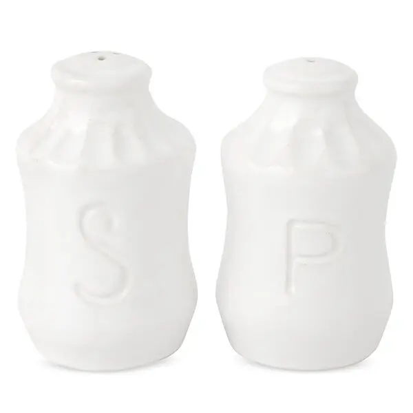 VIETRI Pietra Serena Salt And Pepper Shakers - White