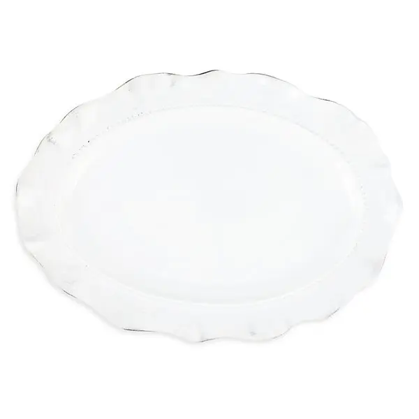 VIETRI Giorno Ash Oval Platter - White