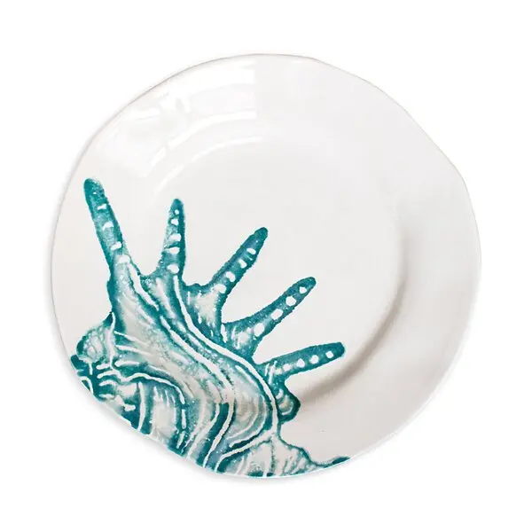 VIETRI Lido Aqua Salad Plate - White