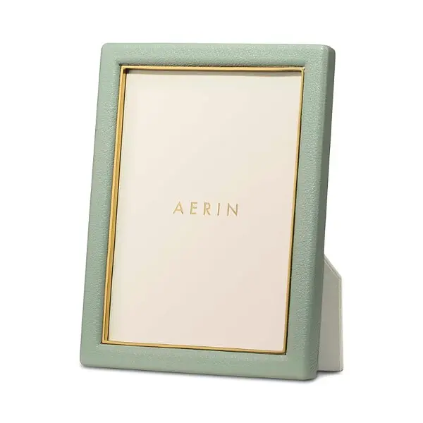 Aerin Piero Leather Frame, 5 X 7 - Eucalyptus