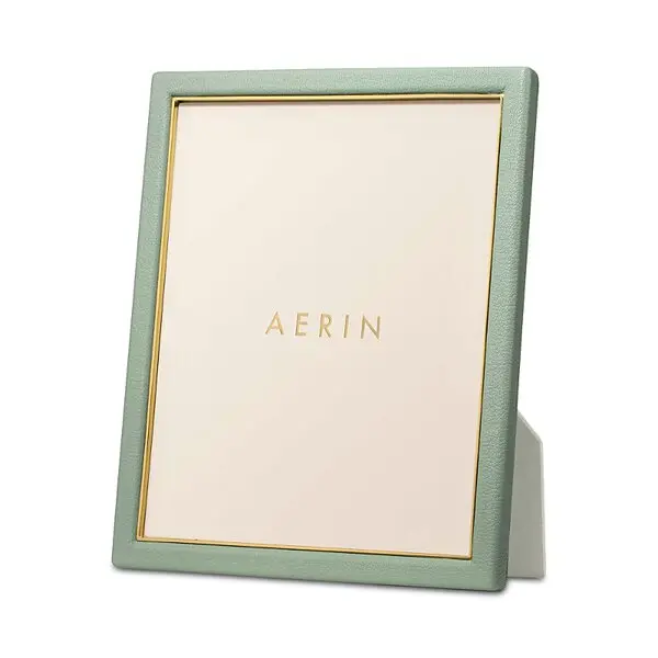 Aerin Piero Leather Frame, 8 X 10 - Eucalyptus