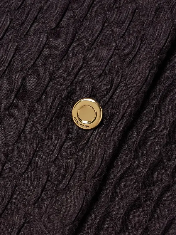 Loro Piana Cropped Quilted Silk-cloqué Jacket
