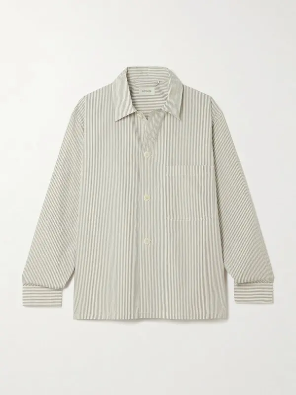 LEMAIRE Striped Cotton-poplin Shirt - White