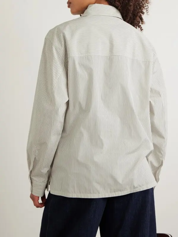 LEMAIRE Striped Cotton-poplin Shirt