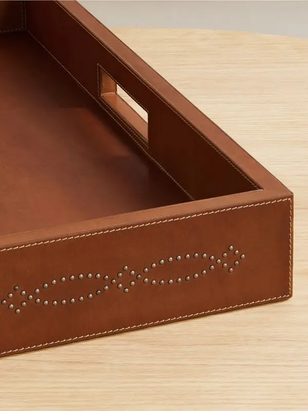 Ralph Lauren Bromley Studded Leather Tray