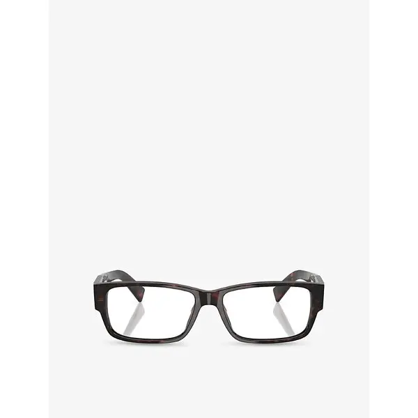 Prada Rectangle-frame Acetate Optical Glasses - Brown